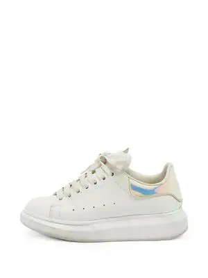 Alexander McQueen Oversized Sneakers With Holographic Heel - White