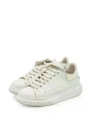 Alexander McQueen Oversized Sneakers With Holographic Heel - White