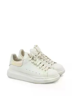 Alexander McQueen Oversized Sneakers With Holographic Heel - White