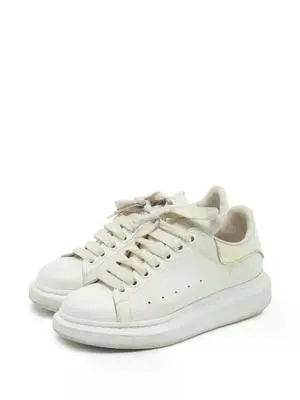 Alexander McQueen Oversized Sneakers With Holographic Heel - White