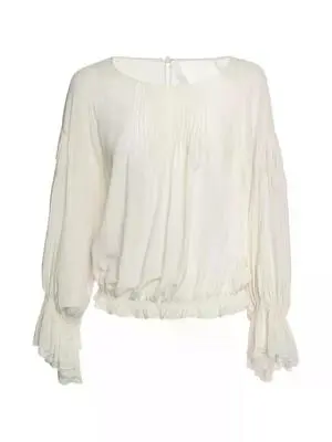 CHLOÉ Lace-trim Ruffled Blouse