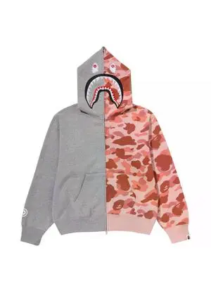A BATHING APE 1st Camo Crystal-stone Shark Full-zip Hoodie