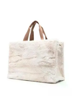 Liu Jo Faux-fur Logo-embroidered Tote Bag