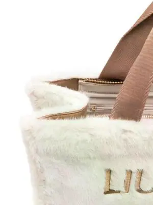 Liu Jo Faux-fur Logo-embroidered Tote Bag