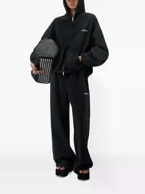 Alexander Wang Logo-print Mid-rise Oversized Sweatpants - Black