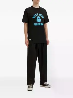 FINGERCROXX Logo-patch Pleated Trousers
