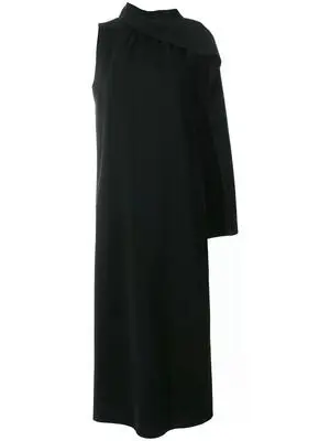 ALBERTA FERRETTI One Shoulder Cape Dress