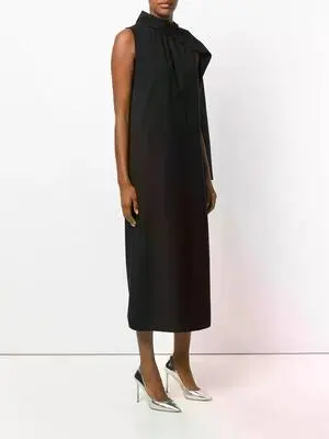Alberta Ferretti One Shoulder Cape Dress