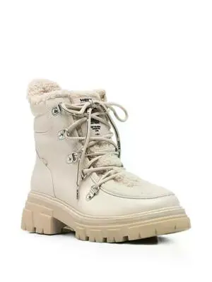 MEXX Faux-shearling-trim Lace-up Boots