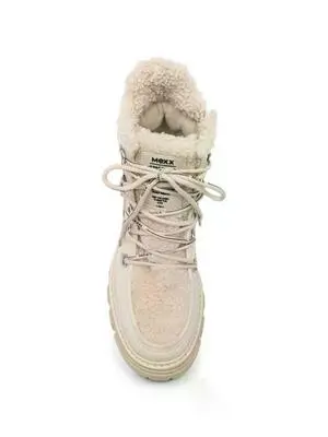 MEXX Faux-shearling-trim Lace-up Boots