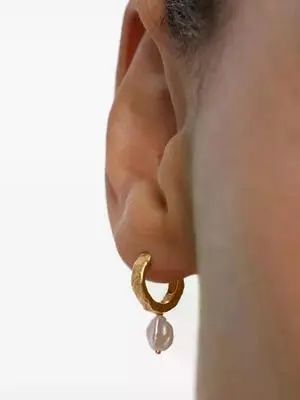 Monica Vinader Capri Pearl Hoop Earrings