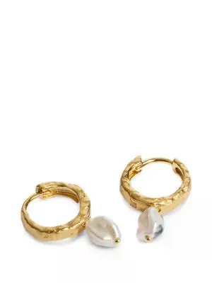 Monica Vinader Capri Pearl Hoop Earrings