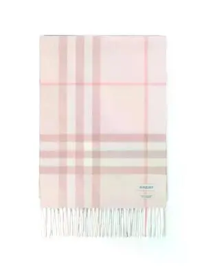 Burberry Check Cashmere Scarf - Pink