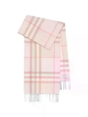 Burberry Check Cashmere Scarf - Pink