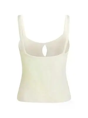 Karl Lagerfeld Ribbed Loungewear Tank Top - Neutrals