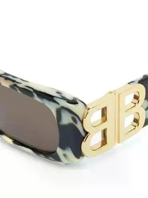 Balenciaga Dynasty Rectangle-frame Sunglasses