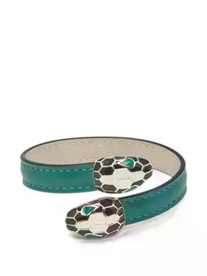 BVLGARI Serpenti Forever Enamel Bracelet - Green