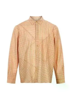 You Must Create Substance Check-print Shirt - Orange