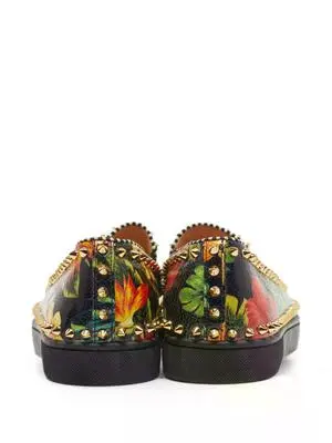 CHRISTIAN LOUBOUTIN Hawaii Pik Boat Spiked Sneakers - Black
