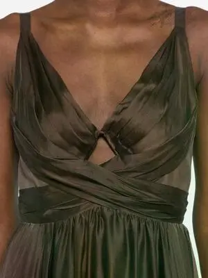 Zimmermann Ruched Cut-out Maxi Dress