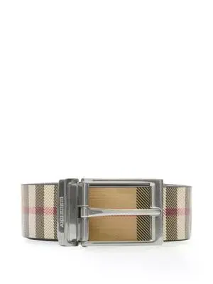 Burberry Reversible Check Belt - Neutrals
