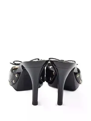 Dior Patent Leather Bow Detail High Heel Sandals