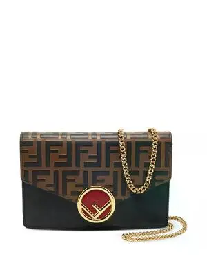 Fendi Zucca-embossed Crossbody Bag - Black