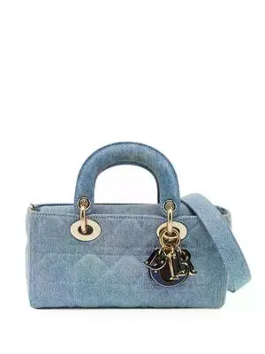 Dior Small Lady D-joy Cannage Denim Tote Bag