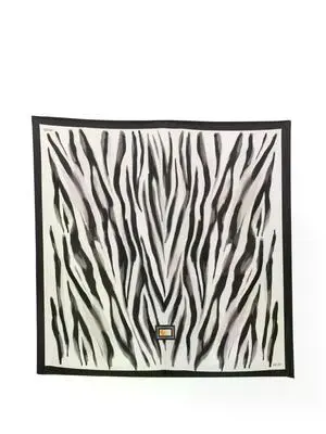 Liu Jo Zebra-print Square Scarf White
