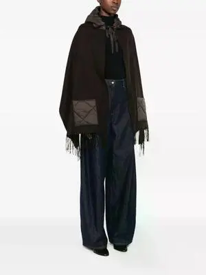 Maje Fringed Hooded Poncho