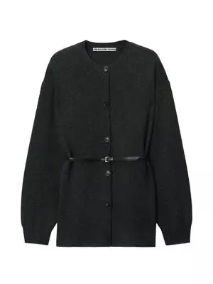Alexander Wang Oversized Cardigan W/ Heatpressed Hem And Belt
