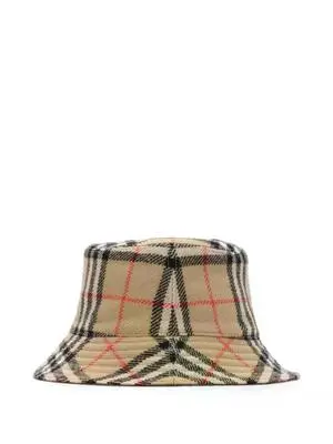 Burberry Reversible Check Wool Bucket Hat