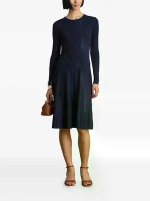 Ralph Lauren Ribbed Crewneck Midi Dress