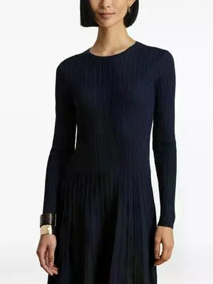 Ralph Lauren Ribbed Crewneck Midi Dress