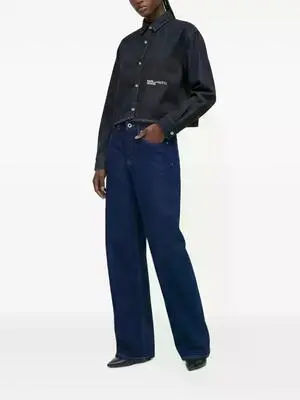 Karl Lagerfeld High-waisted Wide-leg Jeans