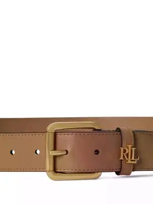 Ralph Lauren Logo Plaque Leather Belt