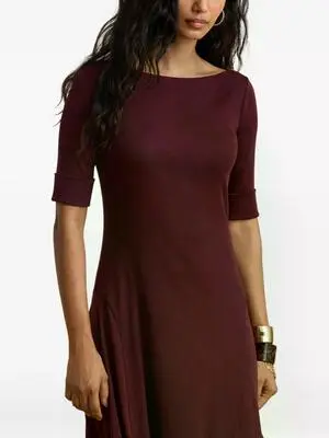 Ralph Lauren Rib-knit Boat-neck Midi Dress