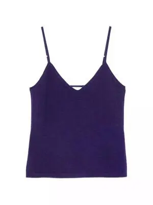 Eric Bompard Strappy V-neck Tank Top - Purple