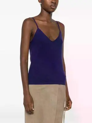 Eric Bompard Strappy V-neck Tank Top