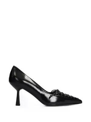 CHANTAL Lace-up Pointed-toe Pumps - Black
