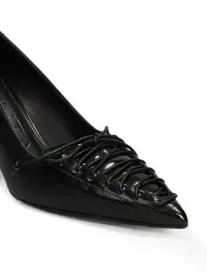 CHANTAL Lace-up Pointed-toe Pumps - Black