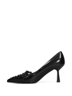 CHANTAL Lace-up Pointed-toe Pumps - Black