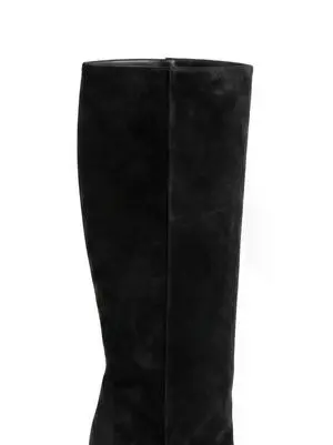 Gucci Suede Stiletto High Heel Pointed Toe Boots