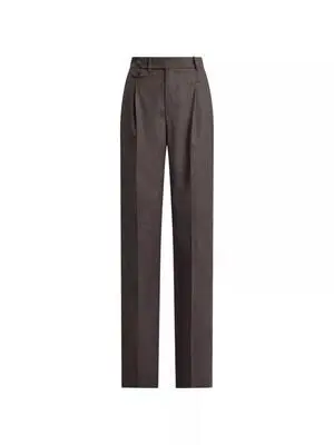 Ralph Lauren Brie Pleated Straight-leg Trousers