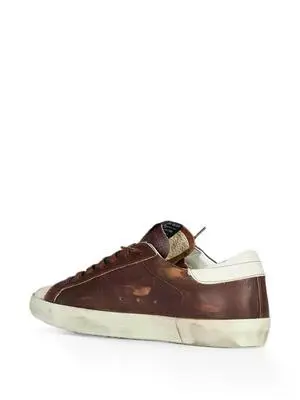 GOLDEN GOOSE Super-star Distressed Leather Sneakers