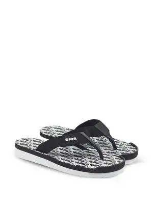 Dior Oblique Canvas Thong Sandals