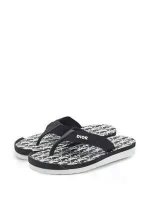 Dior Oblique Canvas Thong Sandals