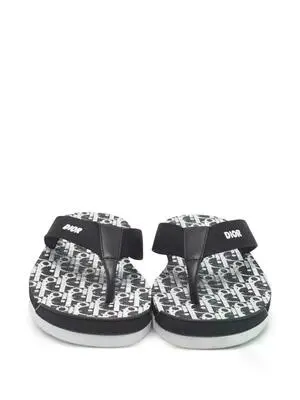 Dior Oblique Canvas Thong Sandals