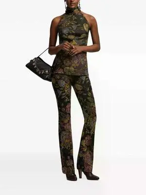 Ralph Lauren Floral-print Silk-blend Top