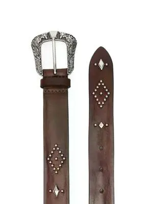 Orciani Stud-embellished Leather Belt